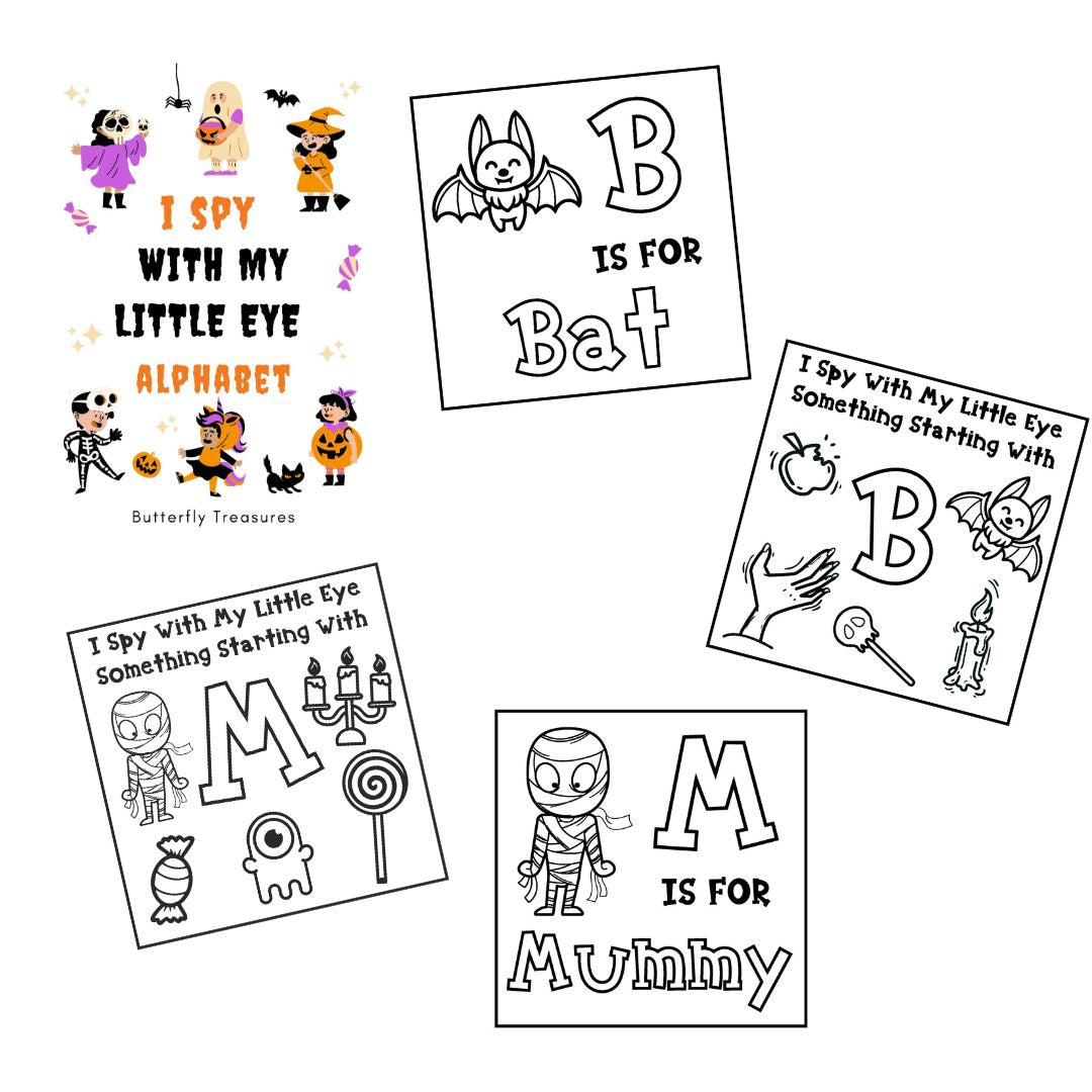Halloween I Spy With My Little Eye - Alphabet Version – Butterfly Treasures