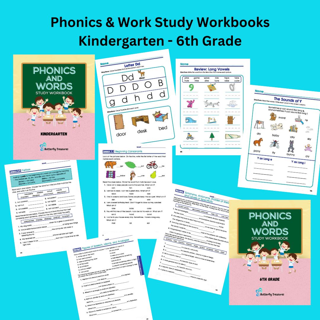 Phonics & Word Study Workbook – Butterfly Treasures