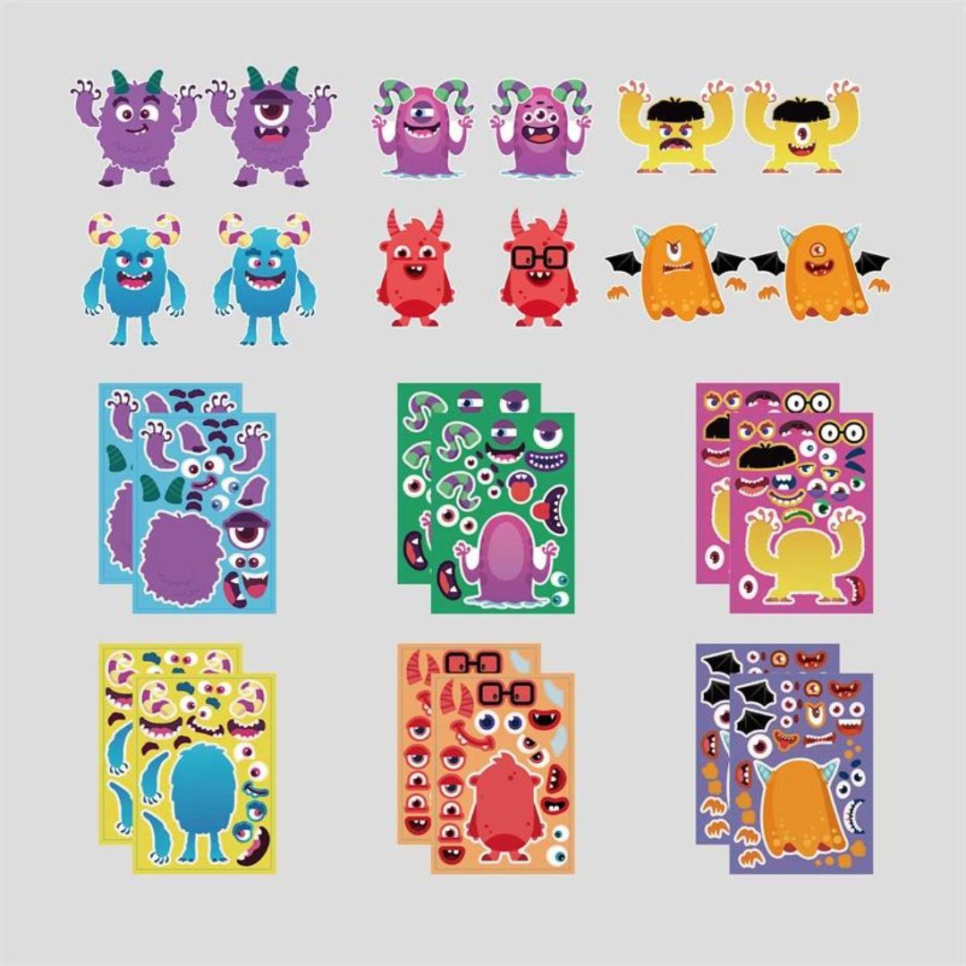 Make A Face Sticker Games - Monster Edition – Butterfly Treasures