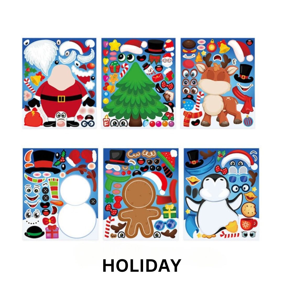 Make A Face Sticker Games - Christmas Edition – Butterfly Treasures